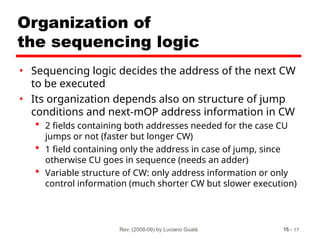 Micro-instruction sequencing is the method of determining the flow of ...