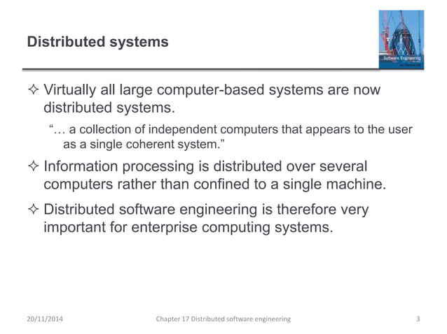Ch17 distributed software engineering | PPTX | Computer Networking | Computing