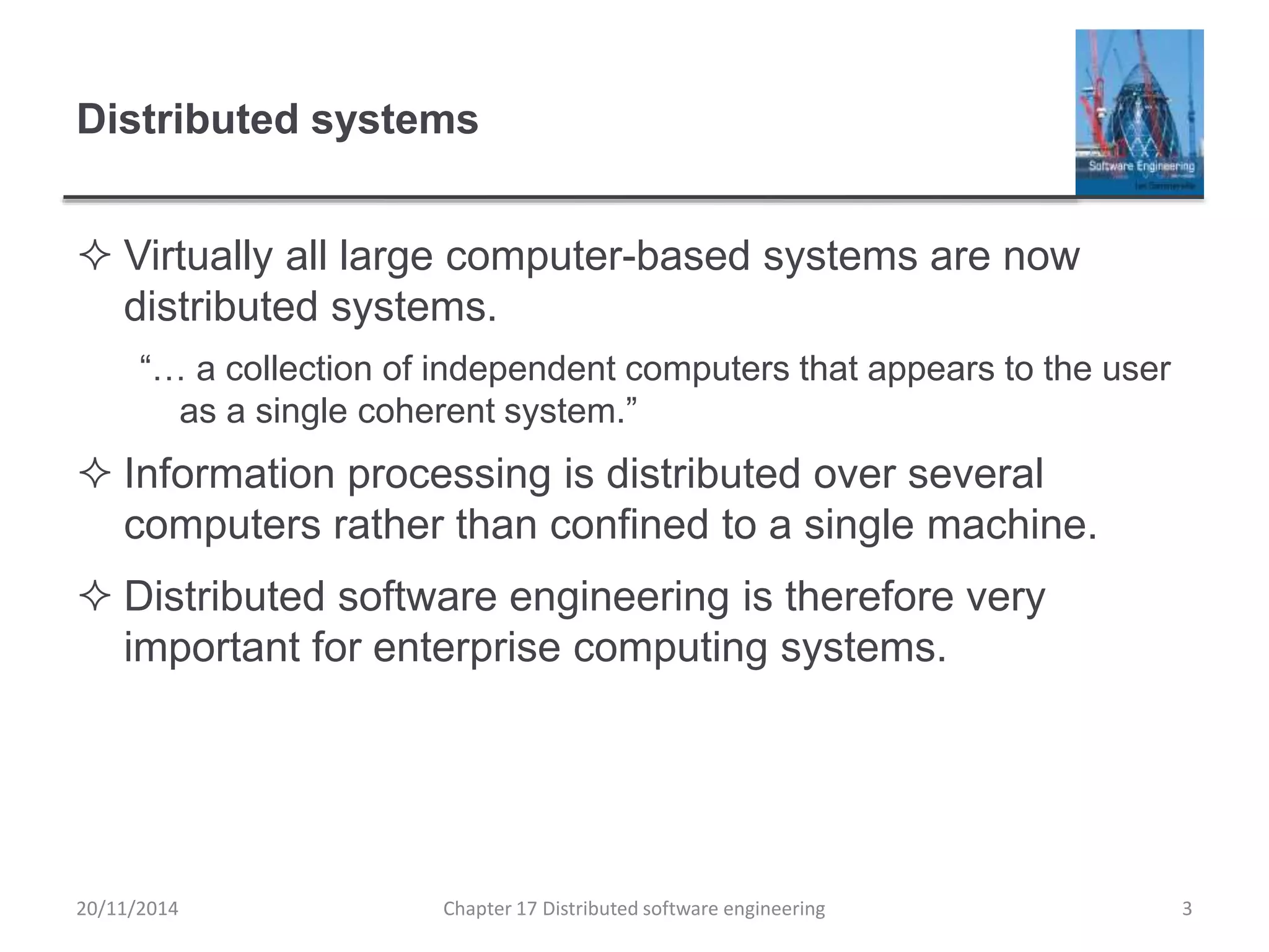 Ch17 - Distributed Software Engineering | PPTX