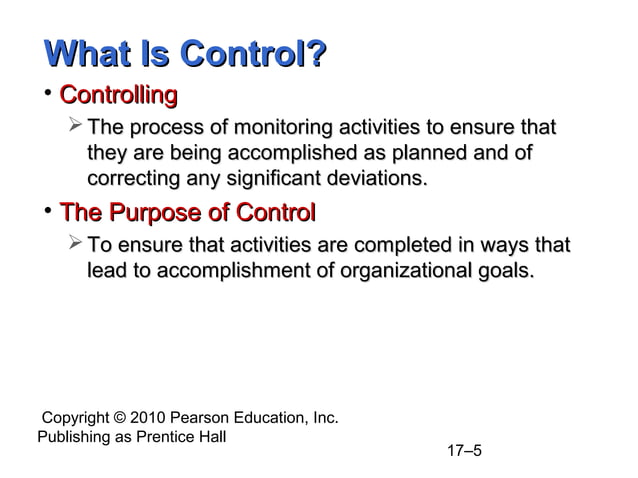 Ch 17 introduction to controlling | PPT | Human Resources | Business