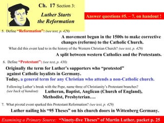Ch17 reformation | PPT