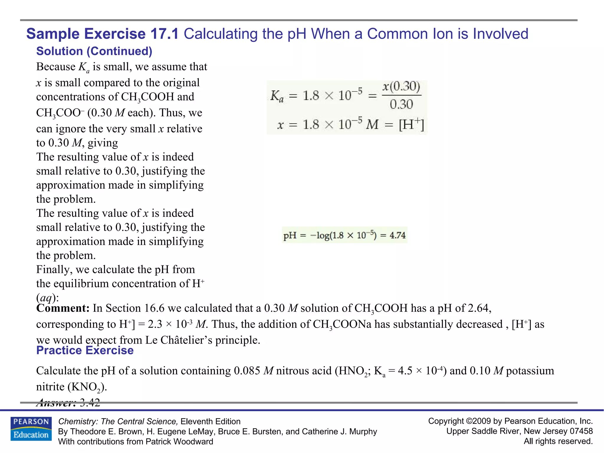 AP Chemistry Chapter 17 Sample Exercises | PPT