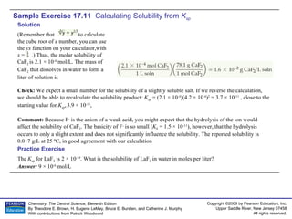 AP Chemistry Chapter 17 Sample Exercises | PPT