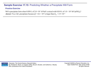 AP Chemistry Chapter 17 Sample Exercises | PPT