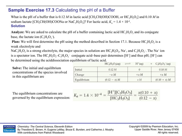 AP Chemistry Chapter 17 Sample Exercises | PPT