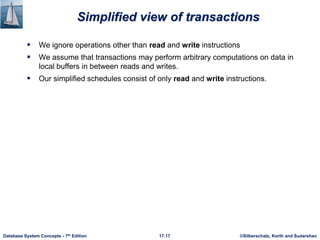 ch17_Transaction management in Database Management System | PPTX | Databases | Computer Software ...
