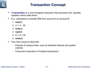 ch17_Transaction management in Database Management System | PPTX | Databases | Computer Software ...