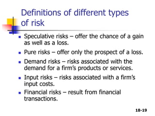 Chapter 18, Derivative and Risk Management | PPT