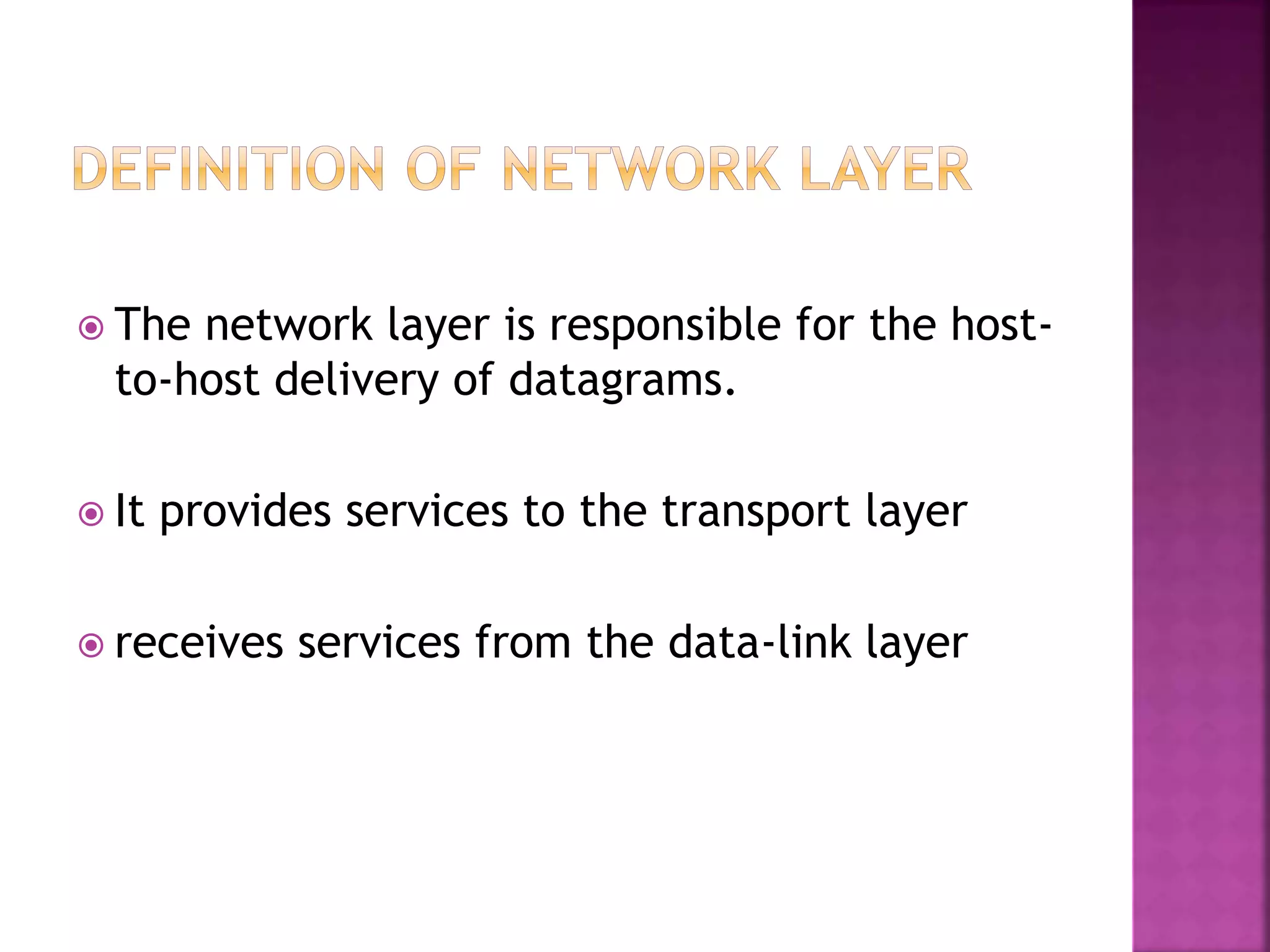 Ch 18 intro to network layer - section 1 | PPTX