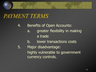 ch18 Methods of payment in international Trade | PPT
