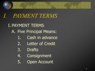 ch18 Methods of payment in international Trade | PPT