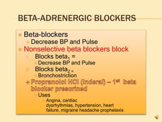 Ch 18 autonomic nervous system agents pharm | PPTX | Heart and ...