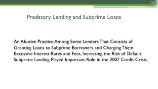 Ch 18 consumer loans, credit cards, and real estate lending | PPT