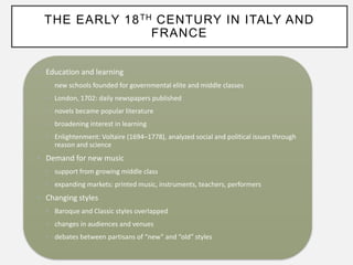 Ch18 – Early 18th century in Italy & France | PPTX