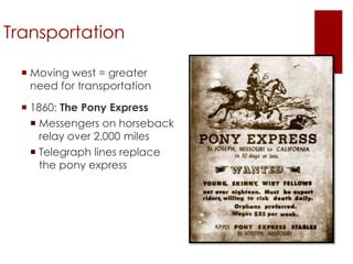 Chapter 18: Americans Move West | PPTX