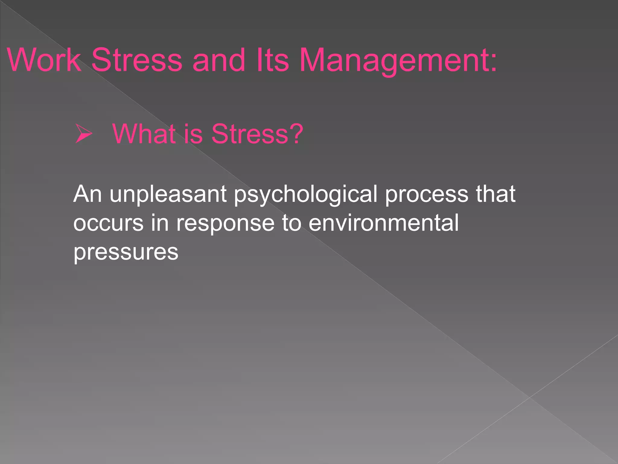 organizational change and stress management | PPTX
