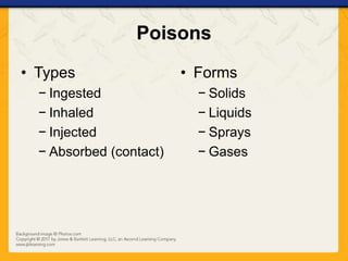 Ch18 presentation poisoning(1) | PPTX | First Aid | Injuries