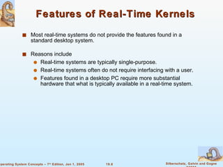 Chapter 19 - Real Time Systems | PPT
