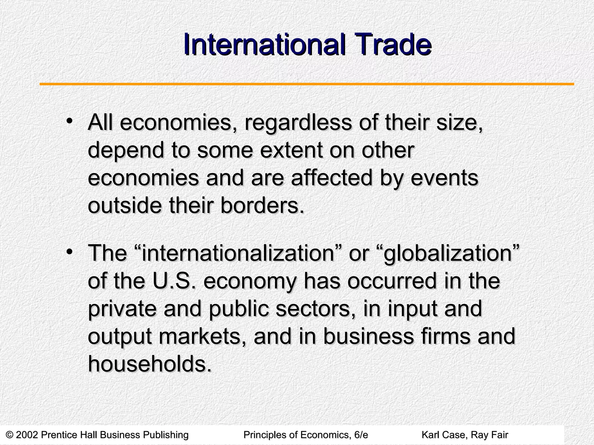 International Trade, Comparative Advantage, and Protectionism | PPT