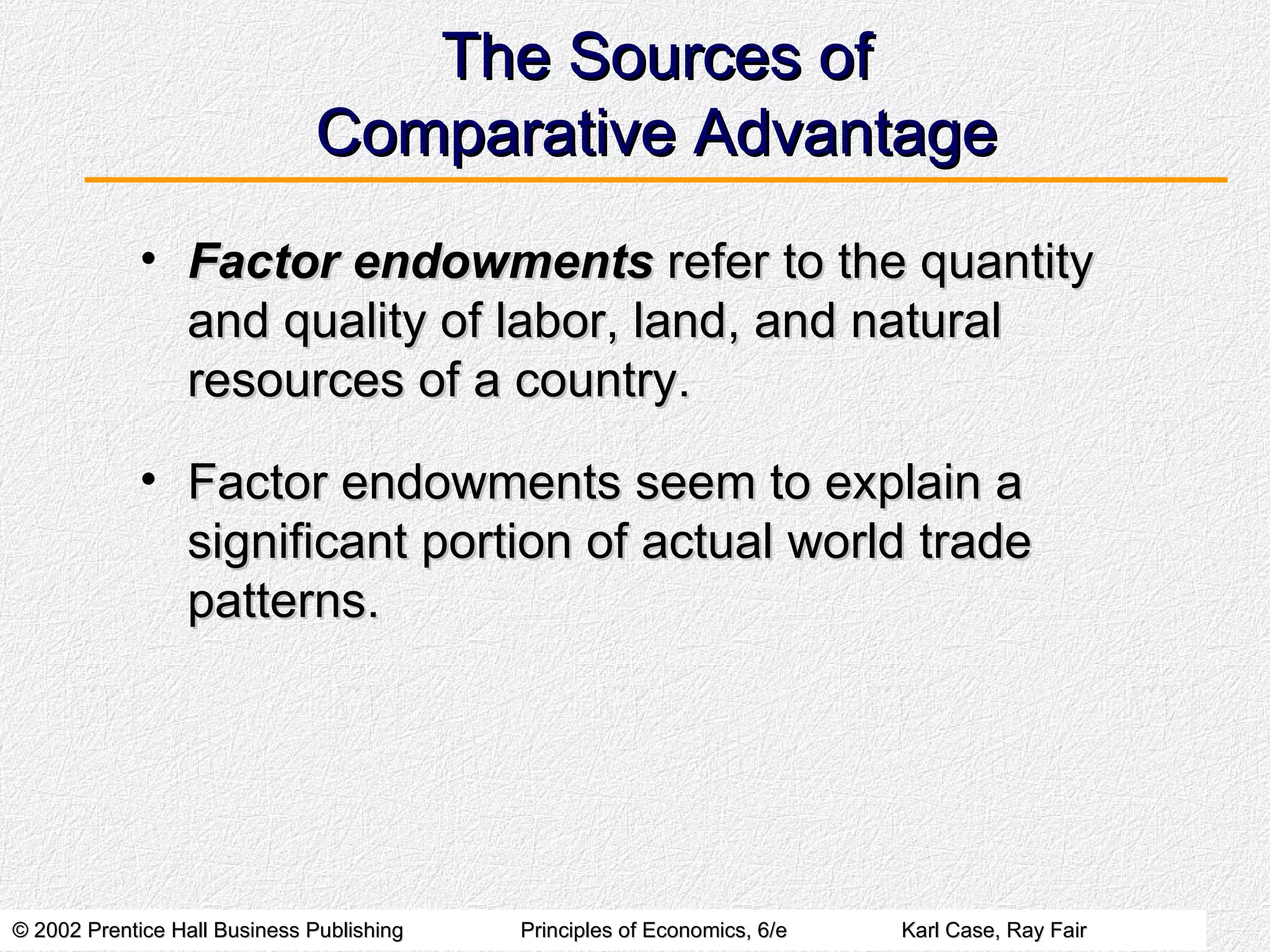 International Trade, Comparative Advantage, and Protectionism | PPT