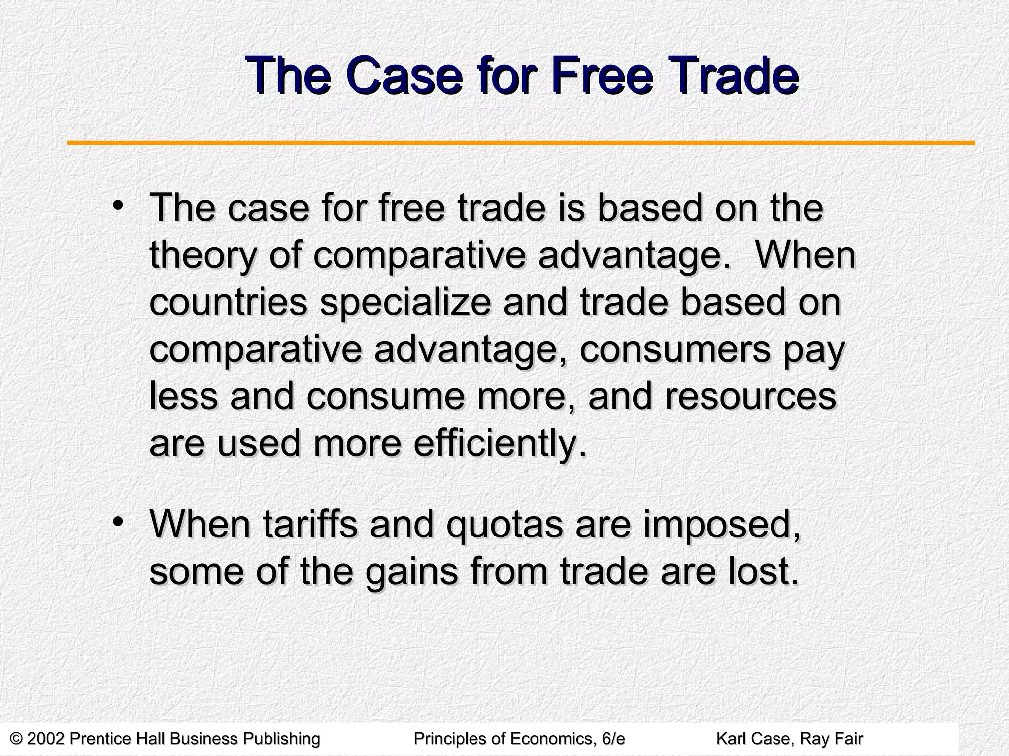 International Trade, Comparative Advantage, and Protectionism | PPT
