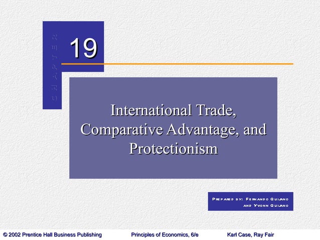 International Trade, Comparative Advantage, and Protectionism | PPT