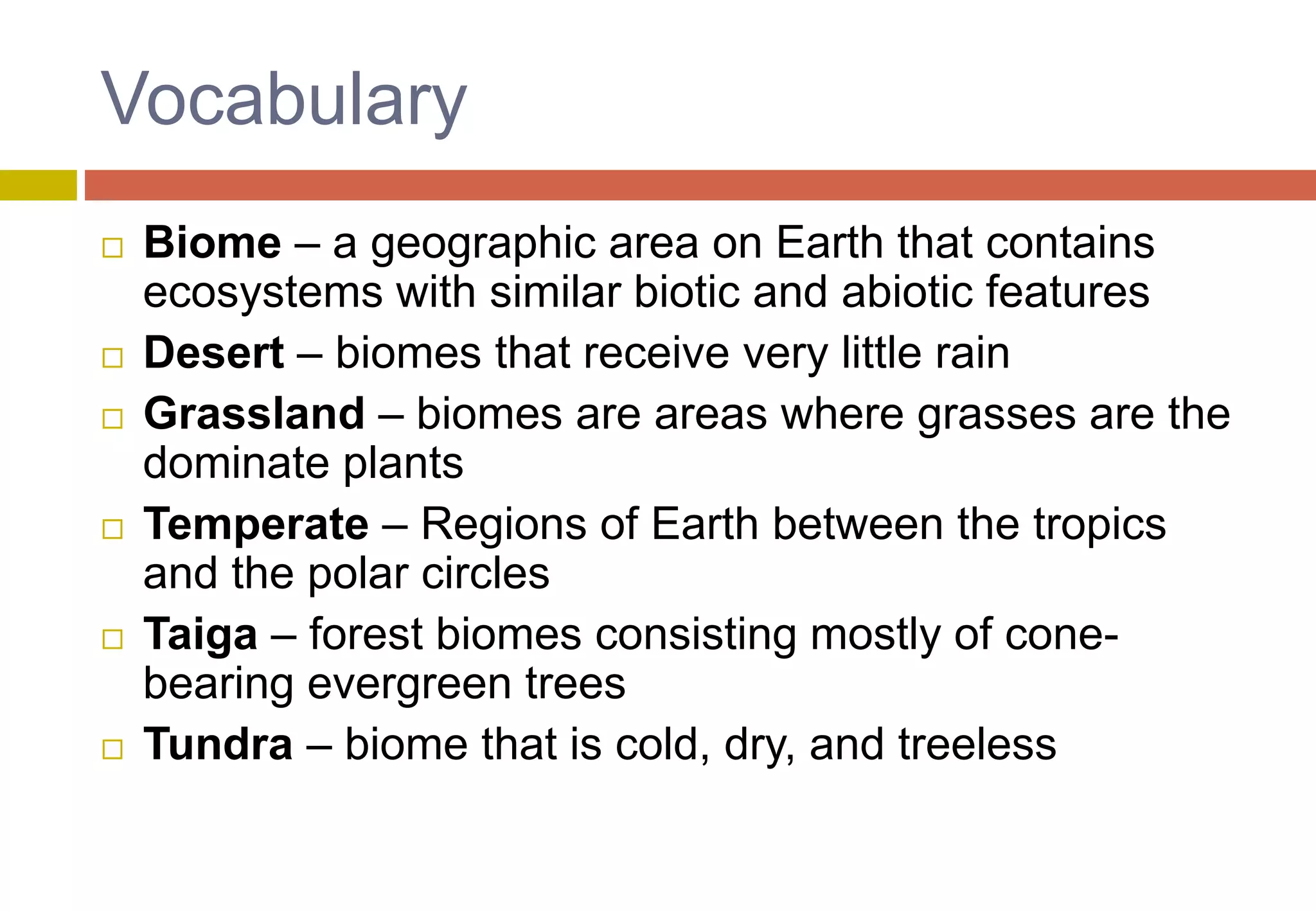 Chapter 19.1: Land Biomes | PPTX