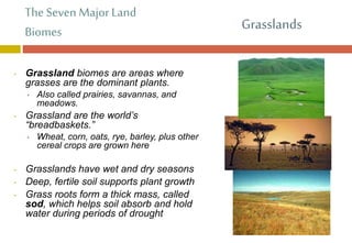Chapter 19.1: Land Biomes | PPTX | Geography | Science