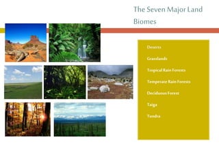Chapter 19.1: Land Biomes | PPTX | Geography | Science
