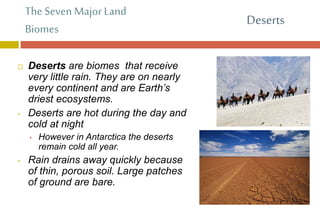 Chapter 19.1: Land Biomes | PPTX