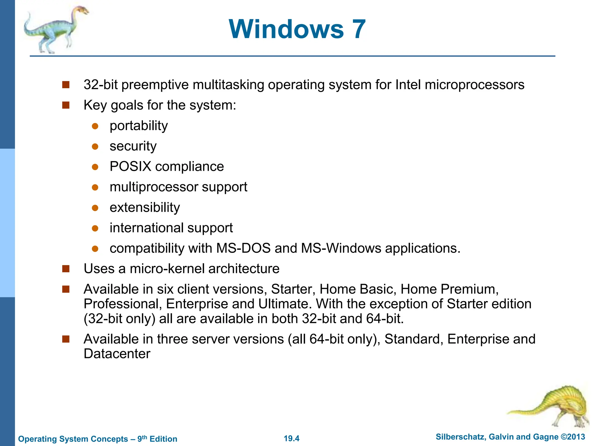 ch19.ppt, windows 7,History Design Principles System Components ...