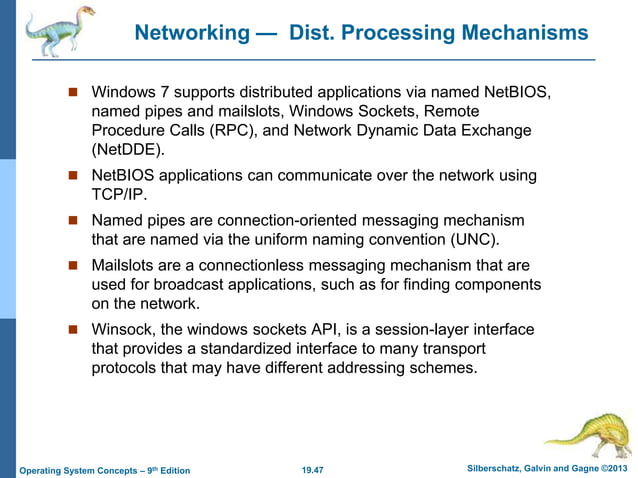 ch19.ppt, windows 7,History Design Principles System Components Environmental Subsystems File ...