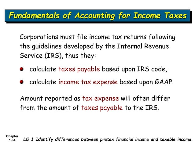accounting for income tax chapter 19 intermediATE ACCOUNTING | PPT