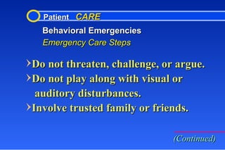 Behavioral Emergencies | PPT