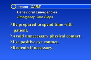 Behavioral Emergencies | PPT