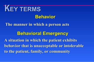 Behavioral Emergencies | PPT