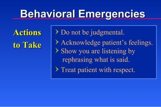 Behavioral Emergencies | PPT