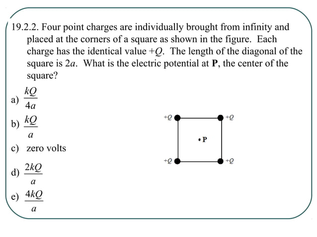 Ch19 Electric Potential Energy and Electric Potential | PPT | Physics | Science
