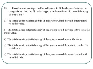 Ch19 Electric Potential Energy and Electric Potential | PPT