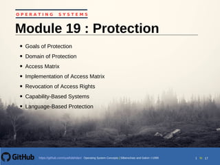 Operating System : Ch19 protection | PDF | Operating Systems | Computer ...