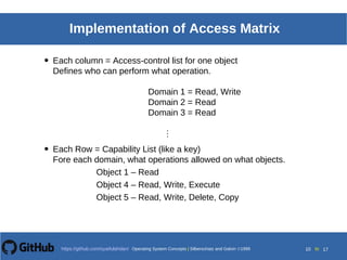 Operating System : Ch19 protection | PDF | Operating Systems | Computer Software and Applications