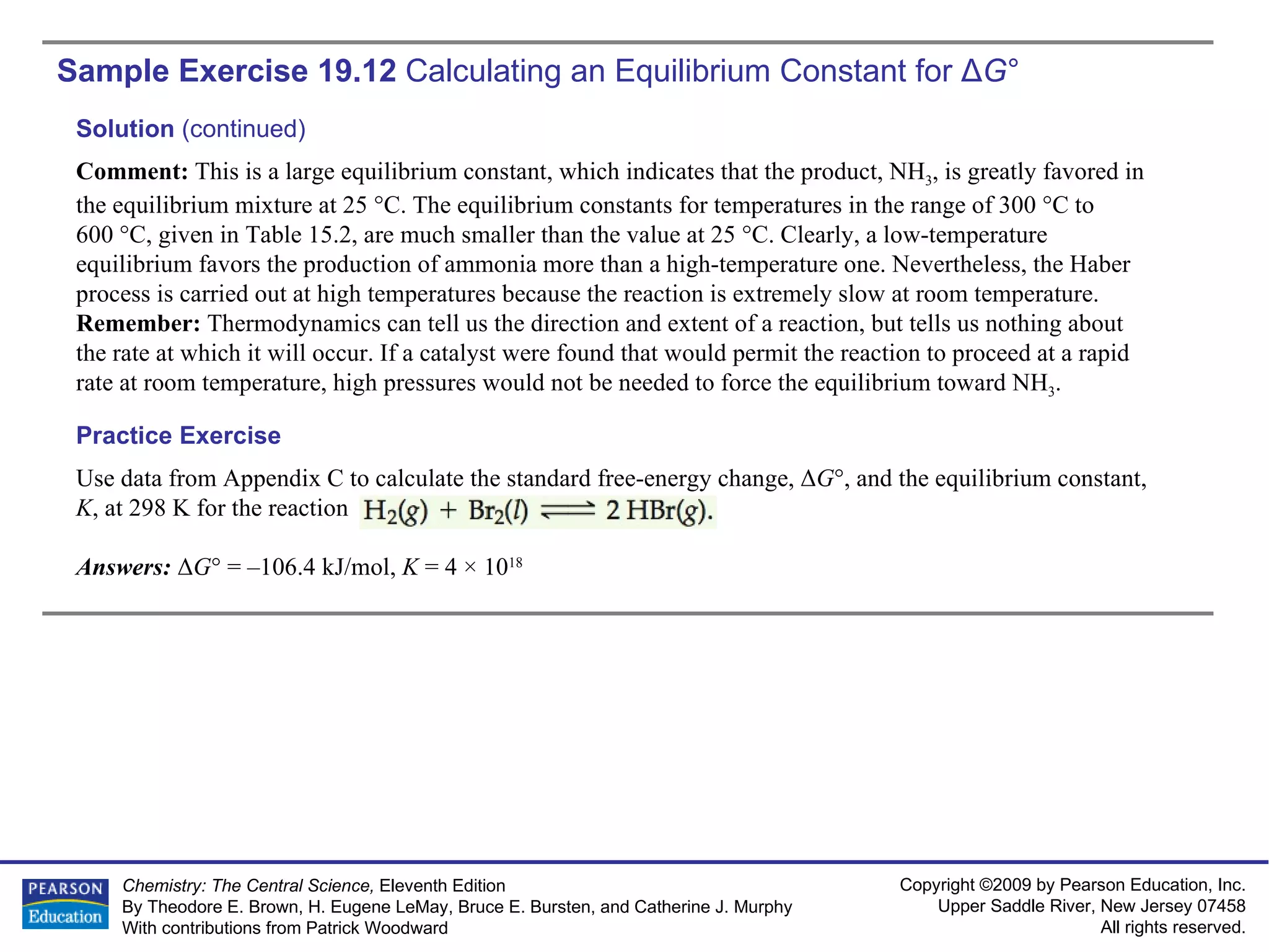 AP Chemistry Chapter 19 Sample Exercises | PPT | Chemistry | Science