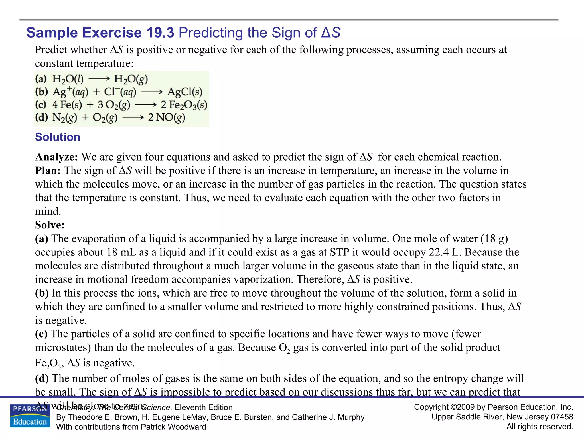 AP Chemistry Chapter 19 Sample Exercises | PPT