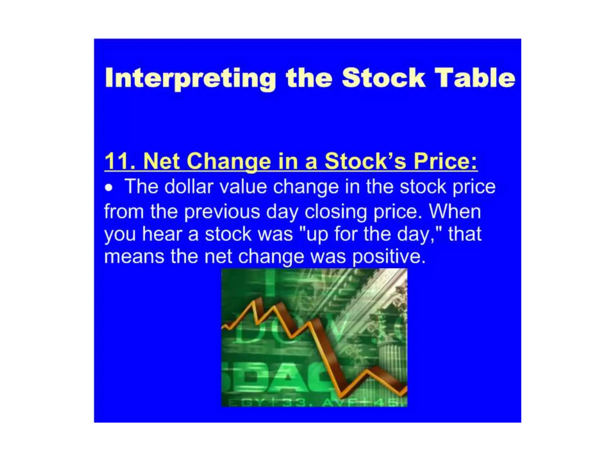Ch 1 a how to read a stock table | PPT