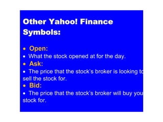 Ch 1 a how to read a stock table | PPT