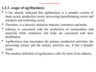 Introduction to agribusiness Management in value | PPTX