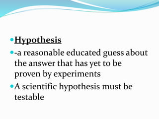 Science and the Scientific Method | PPTX
