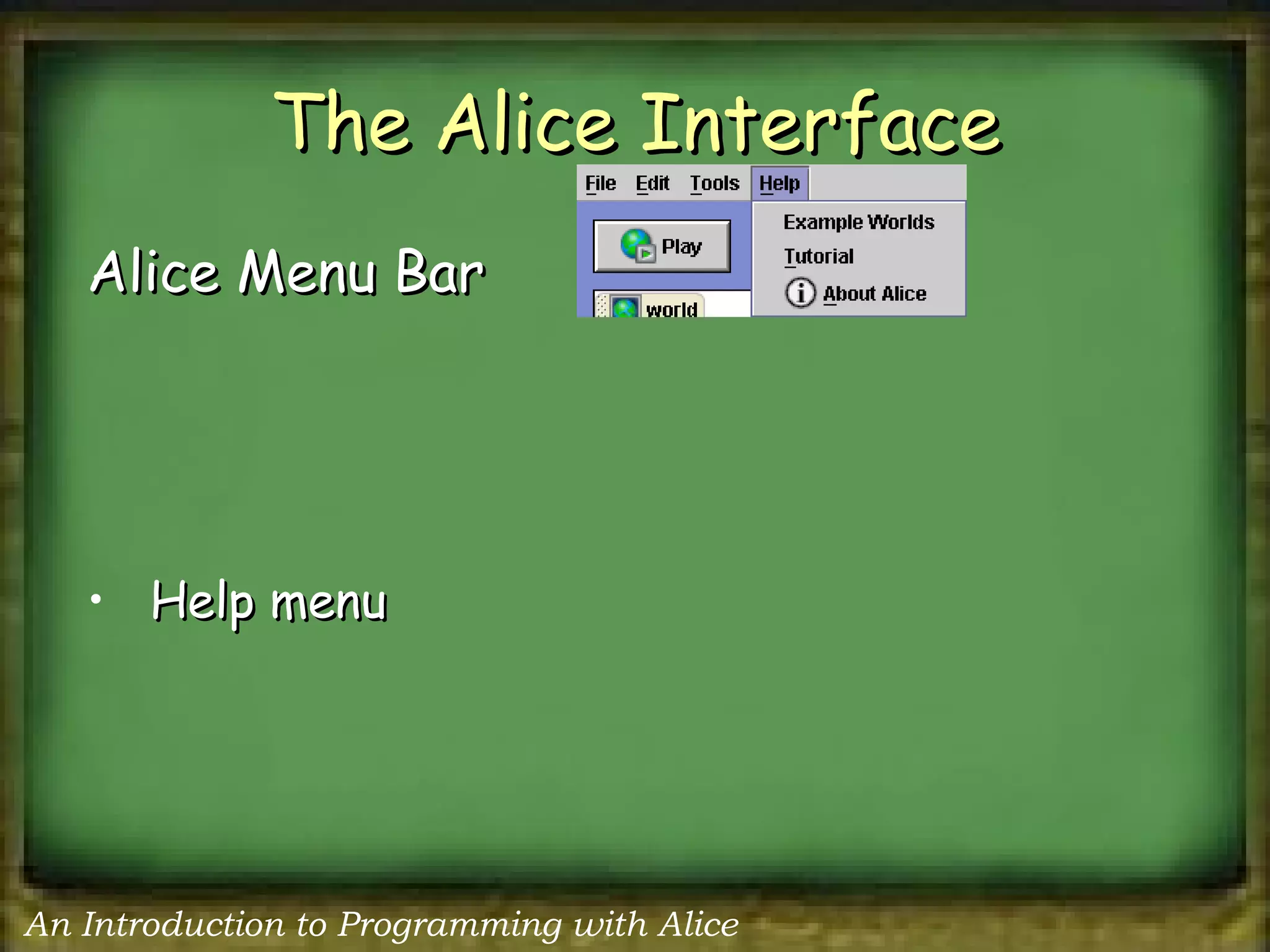 Ch 1 alice interface | PPT