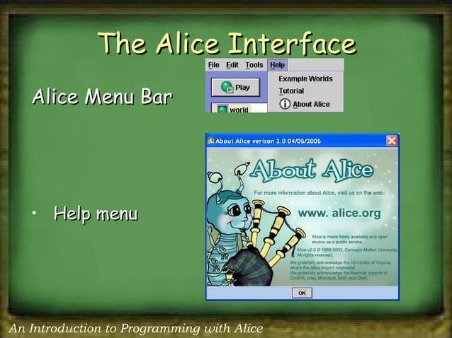 Ch 1 alice interface | PPT