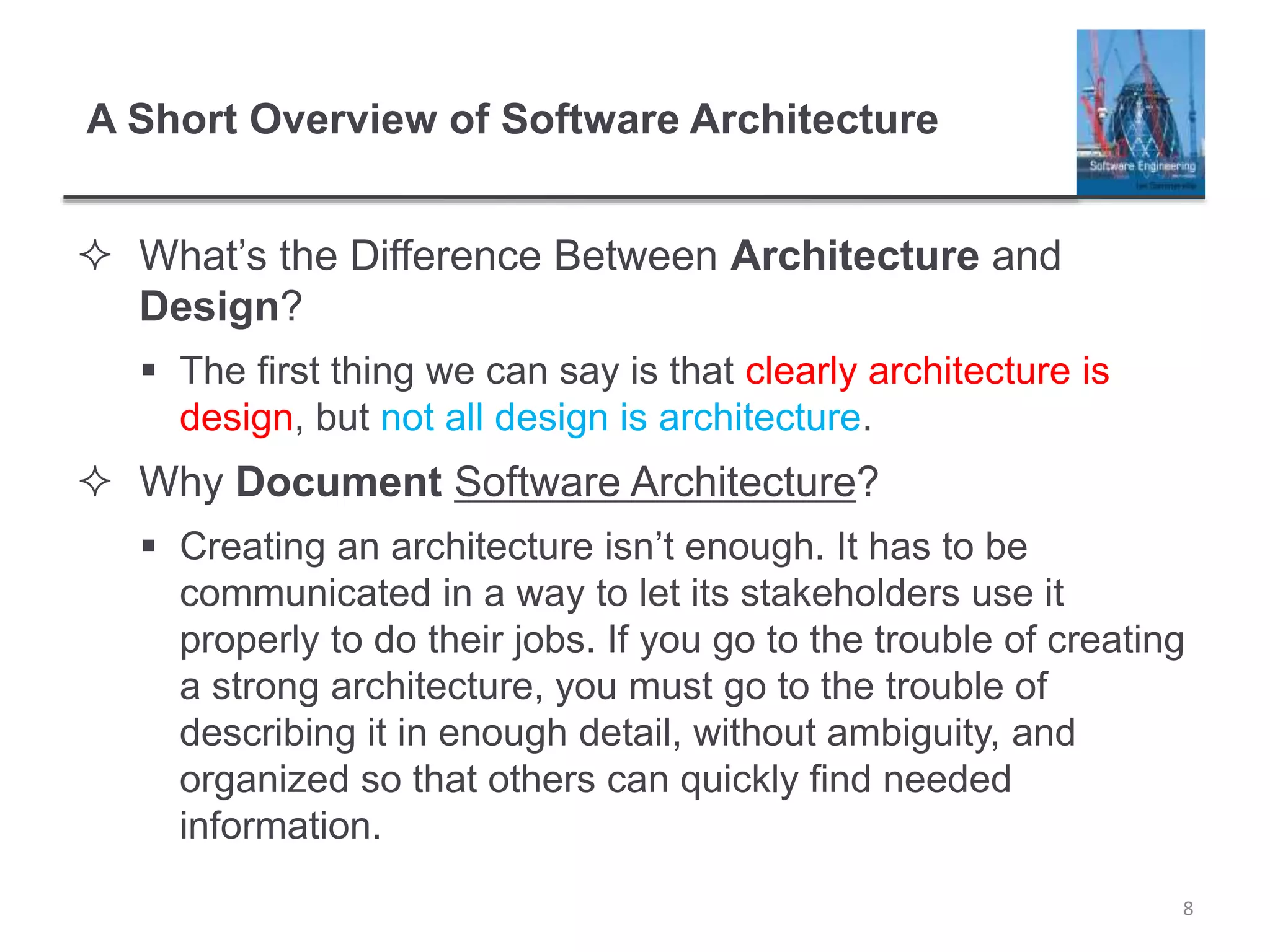 Software Architecture and Design | PPTX